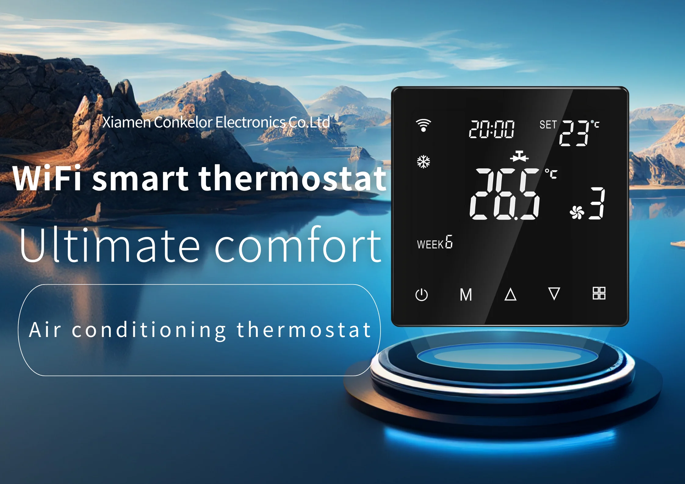 Hotel Air conditioning FCU programmable thermostat Room Temperature ...