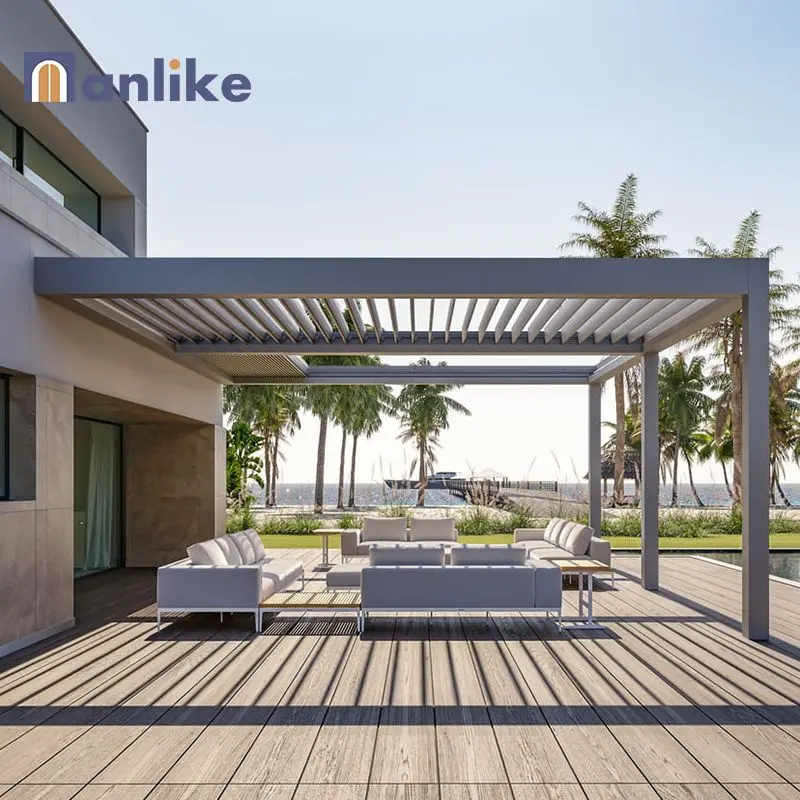 Anlike Motorized Louvre Patio Electric Automatic Shade Aluminium ...
