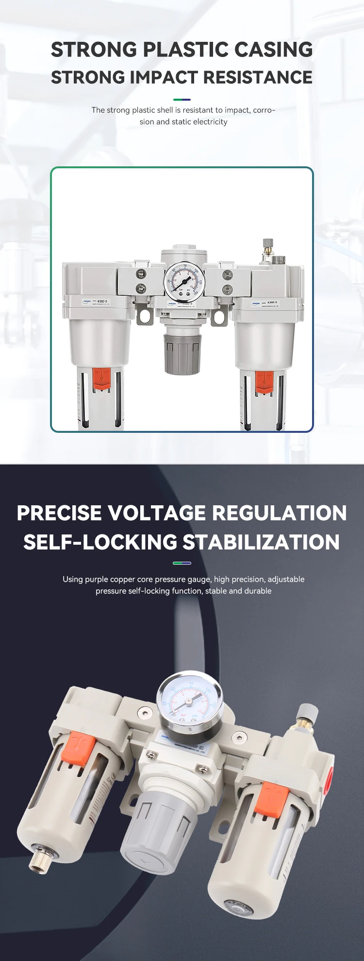 NANPU SMC AC2000 AC3000 AC4000 AC5000 Manual Drain Aluminium Oil and ...