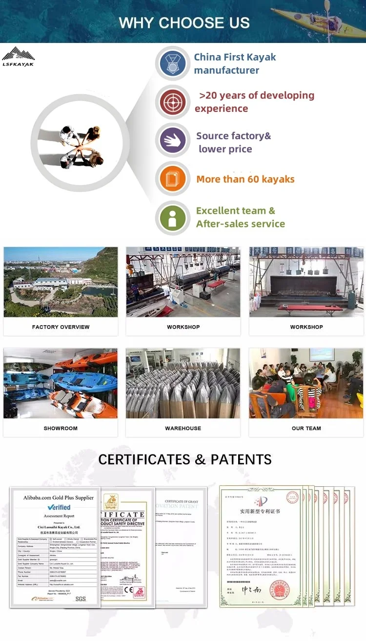 Durable 2.75m Modular Fishing Kayak with Electric Trolling Motor ODM