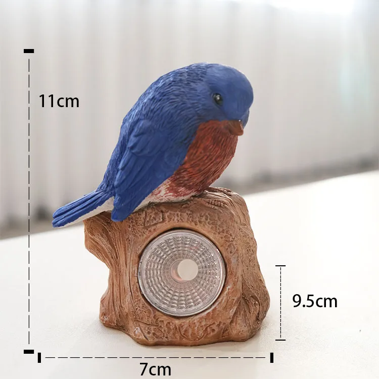 Garden Animals Decoration Solar Light Resin Bird Figurines Animal On ...