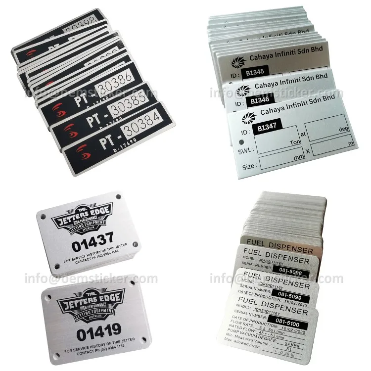Custom Metal Identification Barcodes - Anodized Aluminium