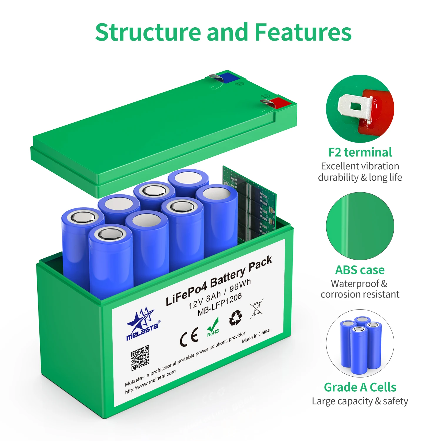 Melasta Lifepo4 Lithium Ion Batteries 12v 48v 100ah 150ah 200ah Lithium ...