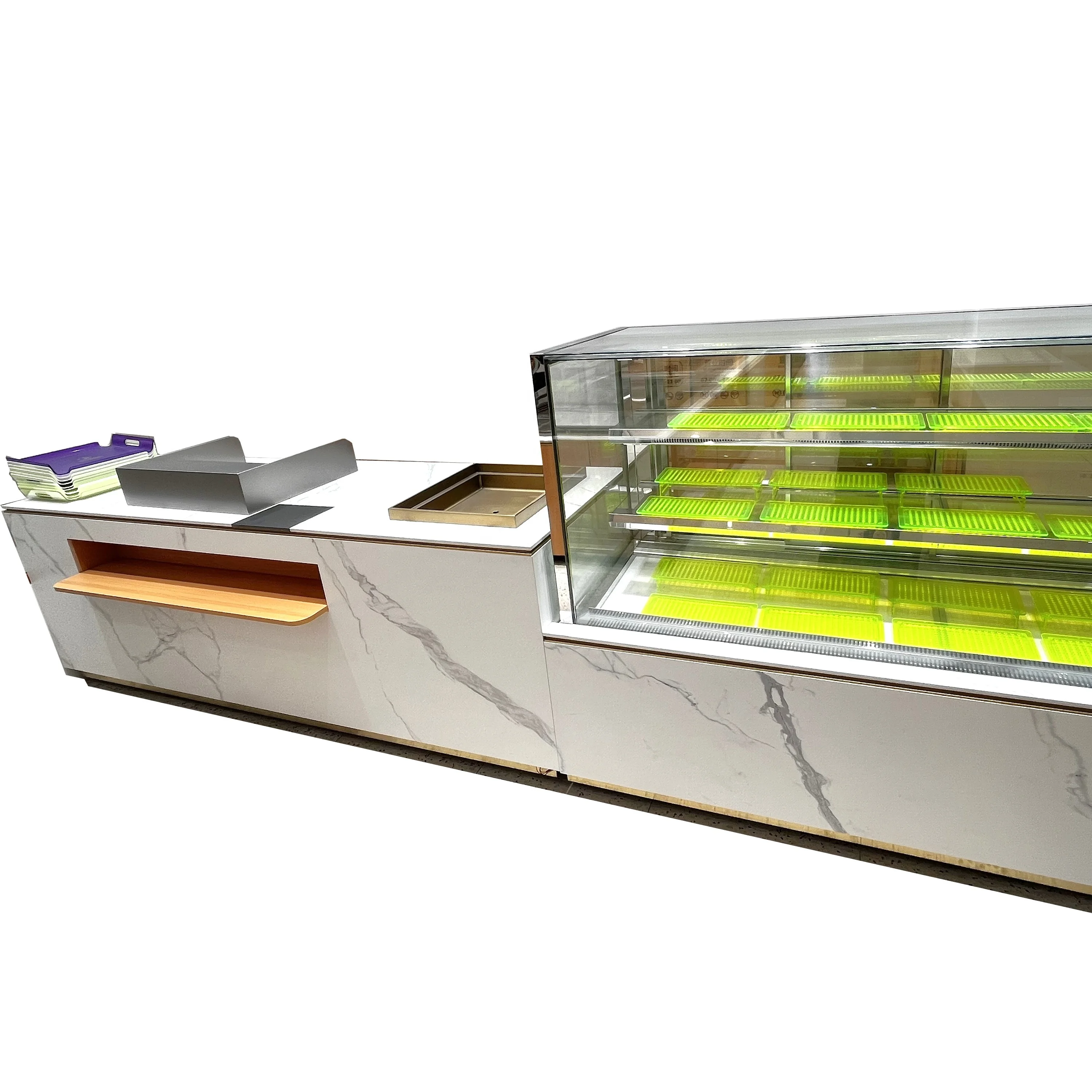 Arriart Hot Selling Customizable Marble Cashier Counter Cabinet Glass ...