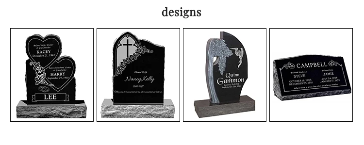 Samistone Modern American Black Granite Tombstone Customization Service ...