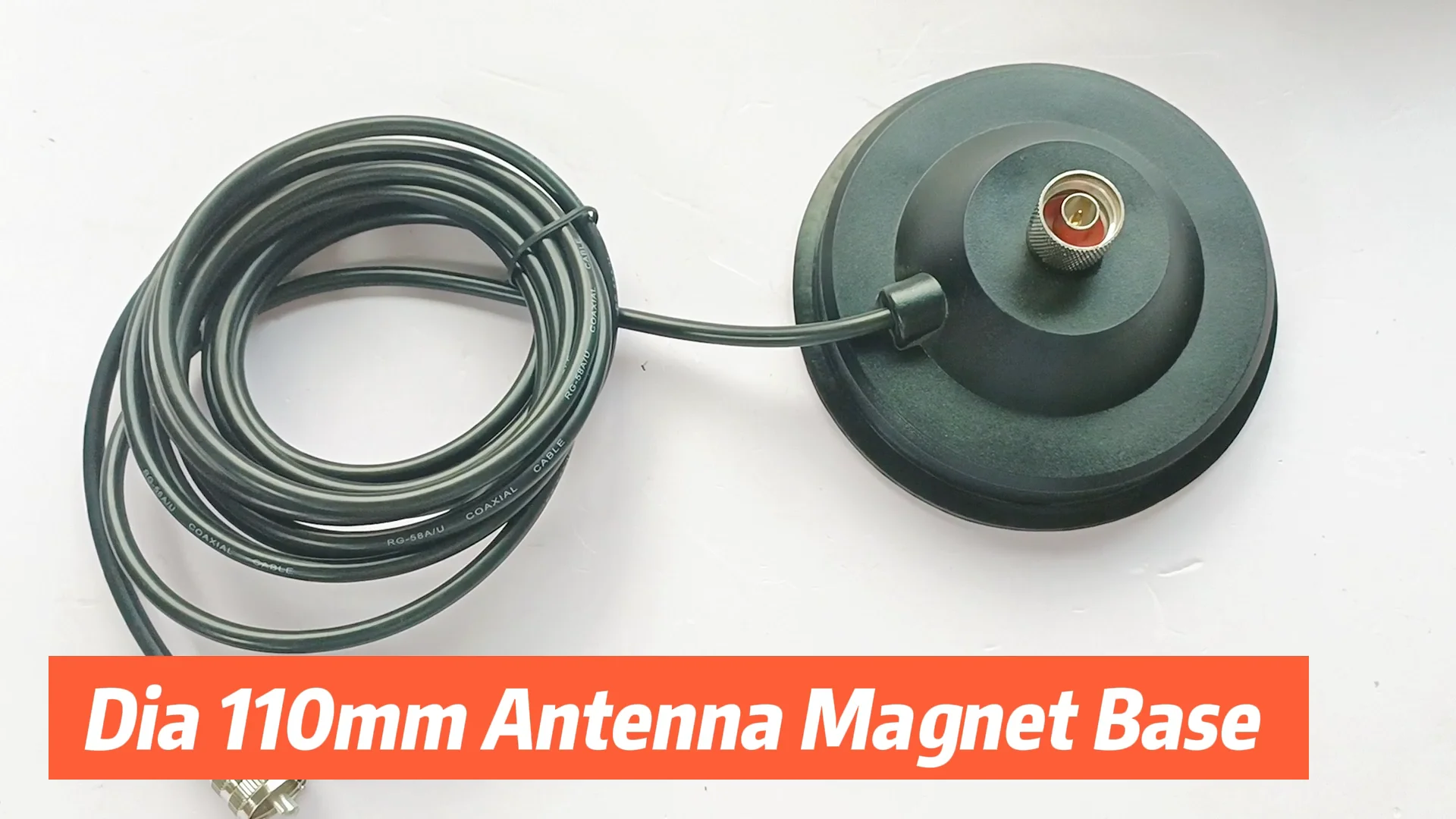 Magnetic Base Antenna Mount N-male 110mm Trunk Roof Base With Coax Rg58 ...