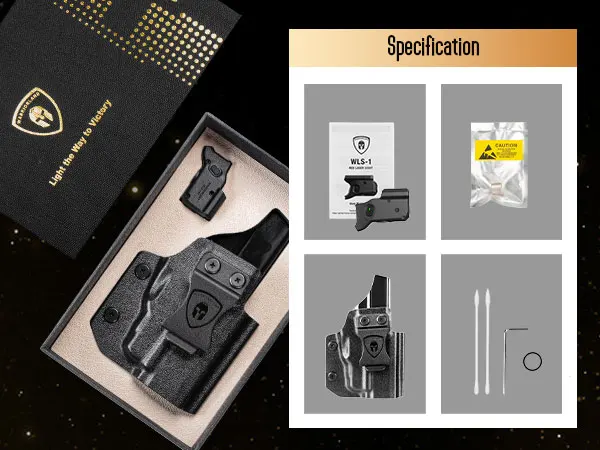 WARRIORLAND Mini Tactical Gun Green Laser Light with Power Indicator ...