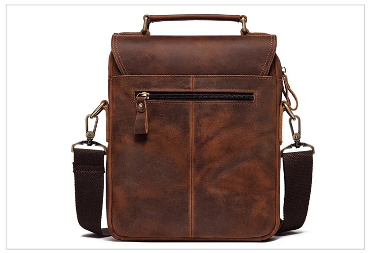 HUMERPAUL Crazy Horse Leather Men's Messenger Bag - Durable & Stylish