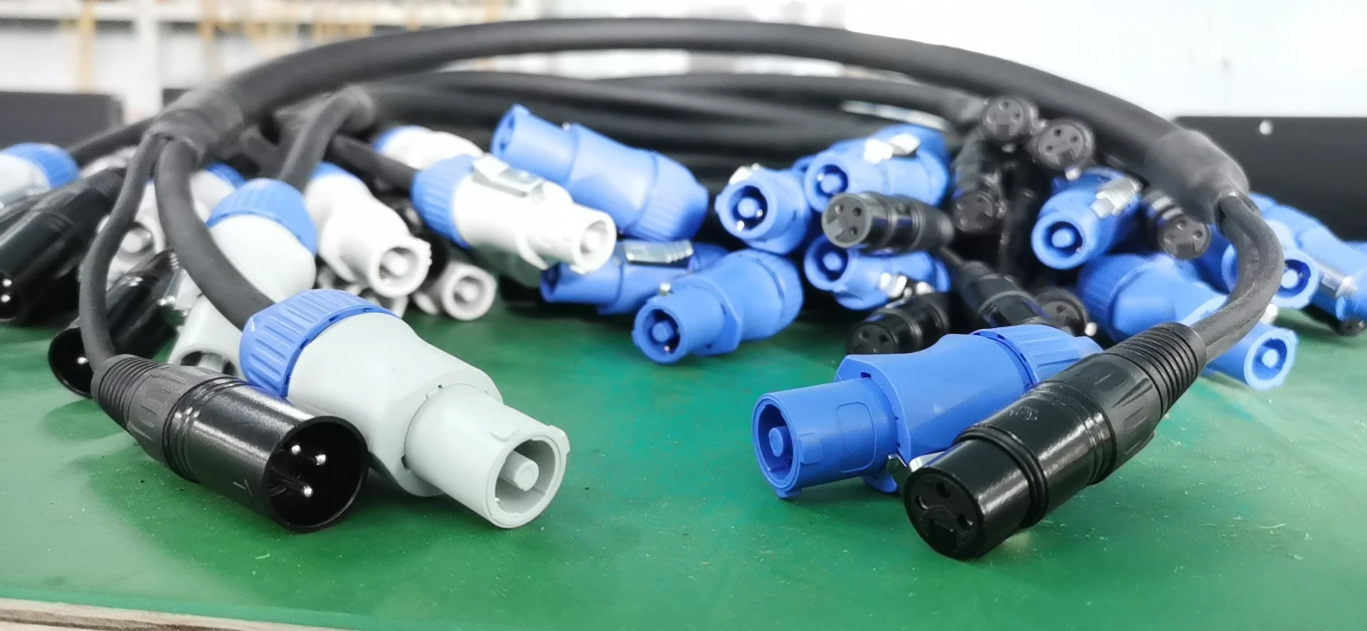 Powercon And Xlr Connectors At Both Cable End Hybrid Combo Cables Power ...