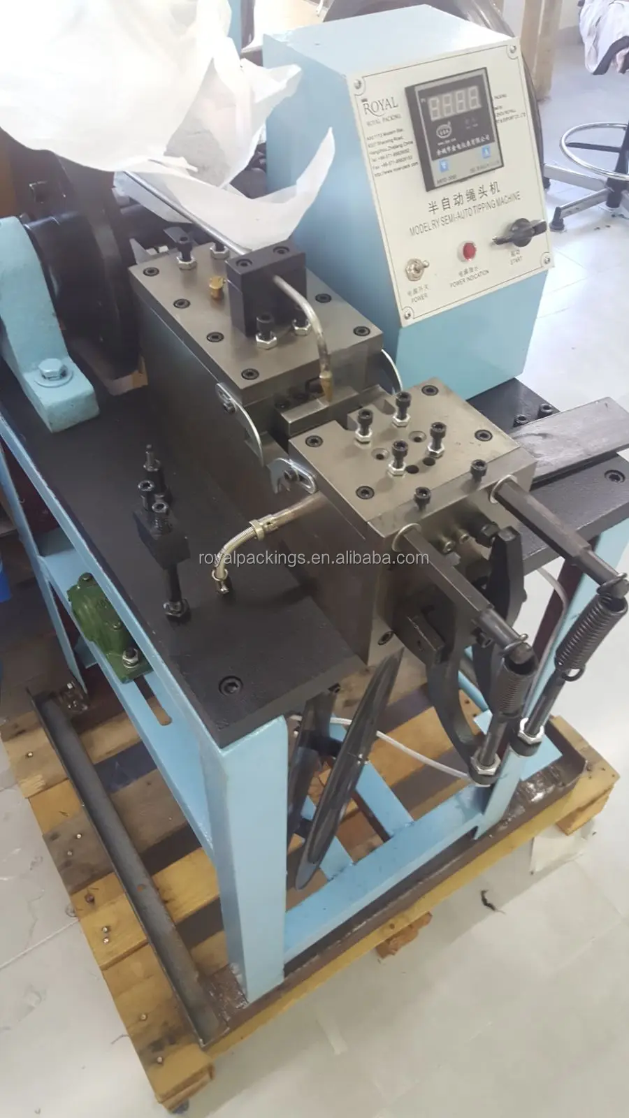 Semi-automatic Shoelace Tipping Machine Dies Handbag Rope Tipping ...