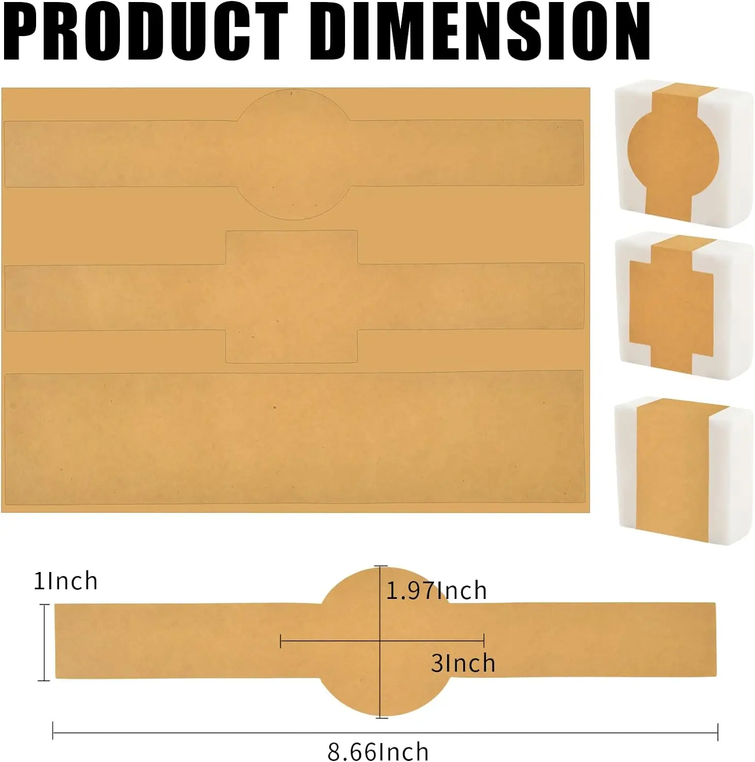 Printable Natural Kraft Brown Wrap Label Soap Label Packaging