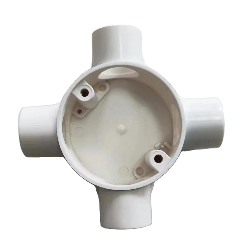 Electrical 20mm 25MM PVC Conduit Circular 4 Way Junction Box