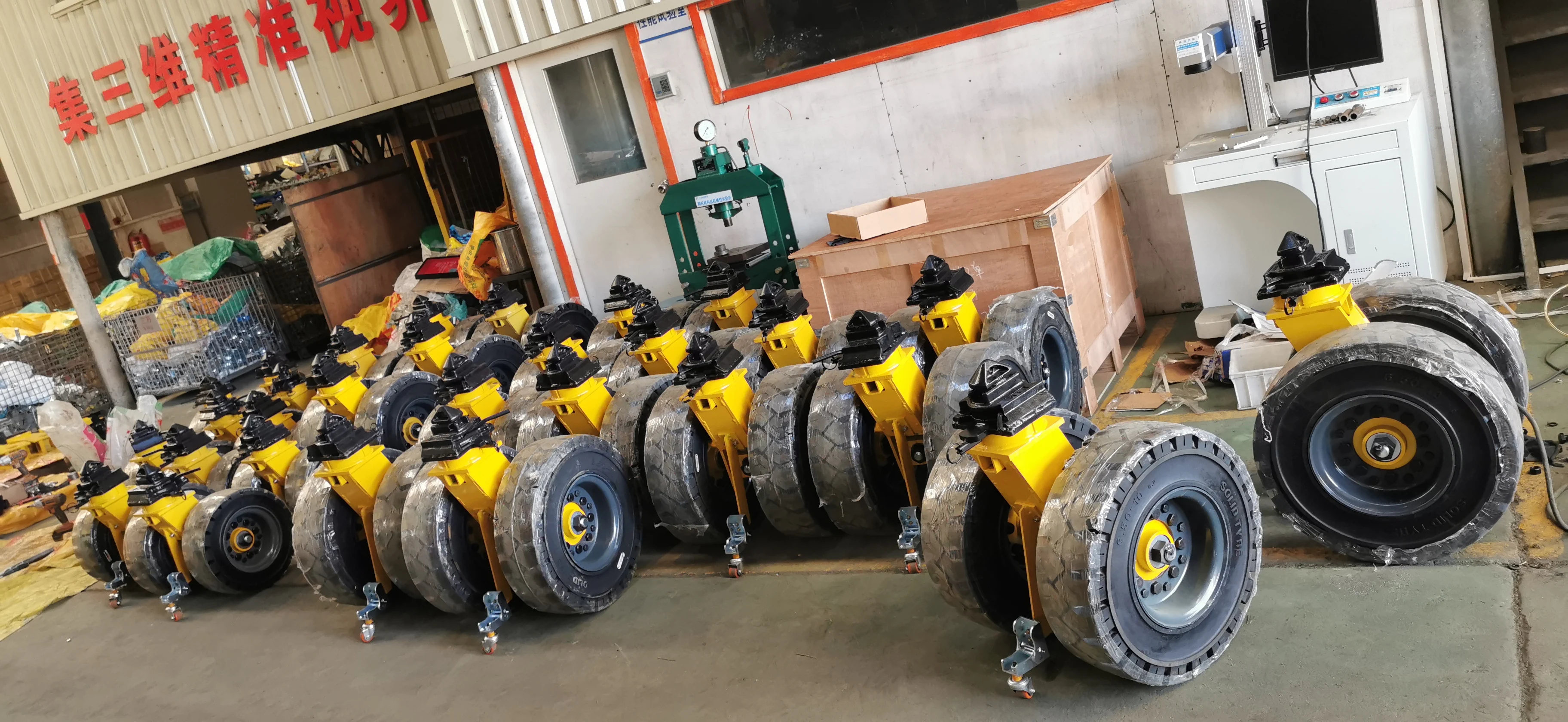 22in Wheel Swivel ISO Cargo Shipping Container Dolly Roller Casters