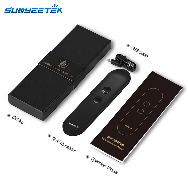 Sunyeetek T4 Newest Two-way Ai Translation Machine Portable Language ... Sunyeetek T4 Newest Two-way Ai Translation Machine Portable Language ...