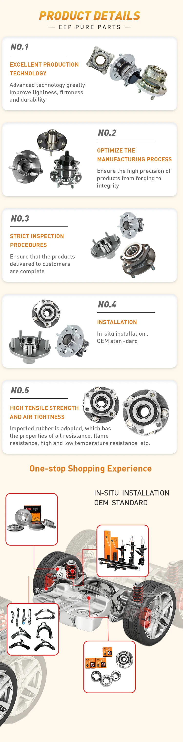 Eep Auto Parts Wheel Hub Bearing For Toyota Corolla 43502-12090 - Buy ...