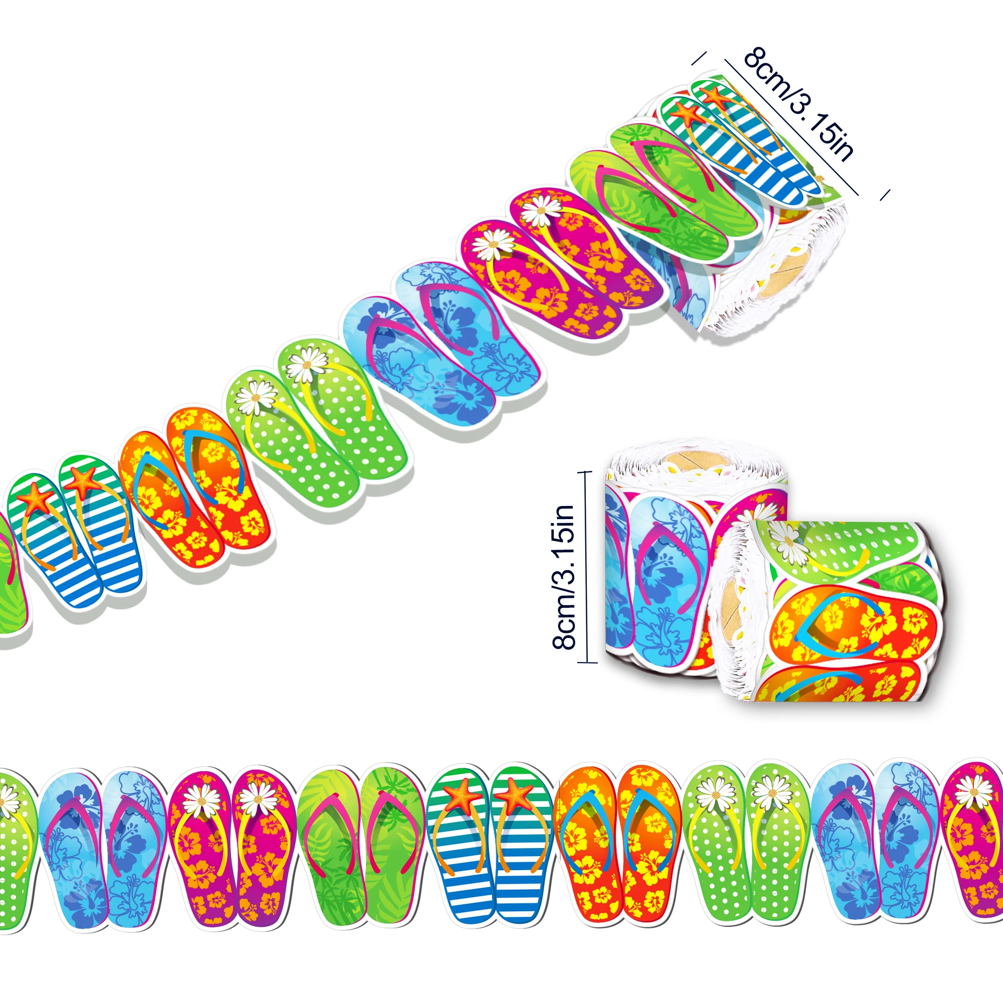 Jt058 Summer Themed Pool Flip Flop Design Bulletin Board Borders For ...