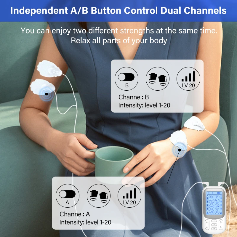 Tens Unit Digital Muscle Stimulator for Back Pain Relief