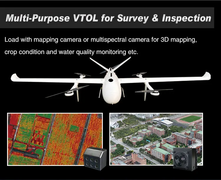 Foxtech Ayk-350 Pe Vtol Surveillance Drone Long Range Night Vision ...