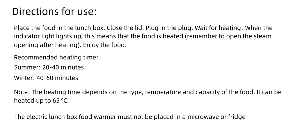 Electric Heating Lunch Box - Portable & Reusable Solution