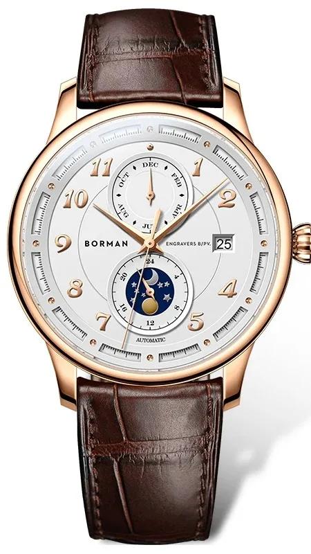 Borman Creative Design Double Dial Display Montre Hommes Mechanical ...