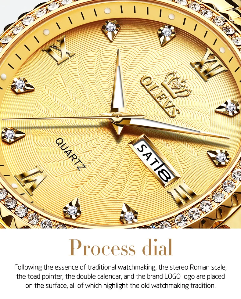 OLVES Watch - Luxury Men's Quartz Watch with Date Feature