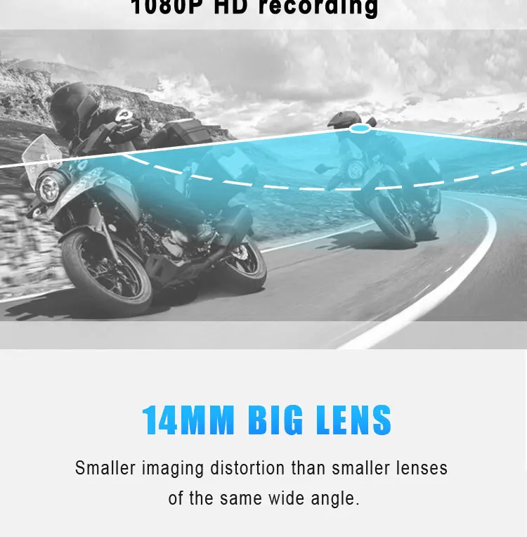 Motorcycle Intercom Helmet Headset Intercom 1080p Video Wifi Recorder ...