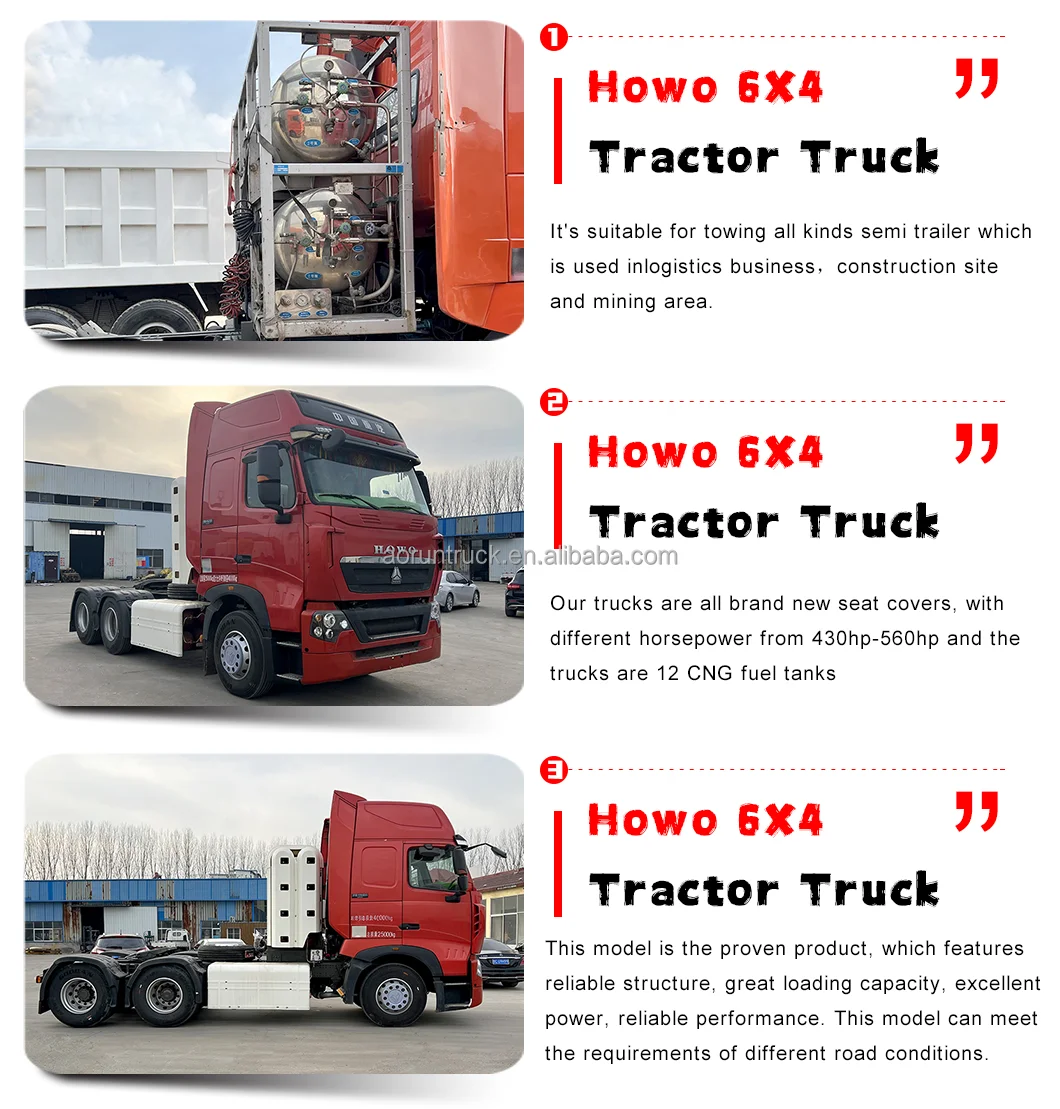 Good Condition Sinotruk Howo T7h Used 430 Horsepower 6*4 10 Tires Heavy ...