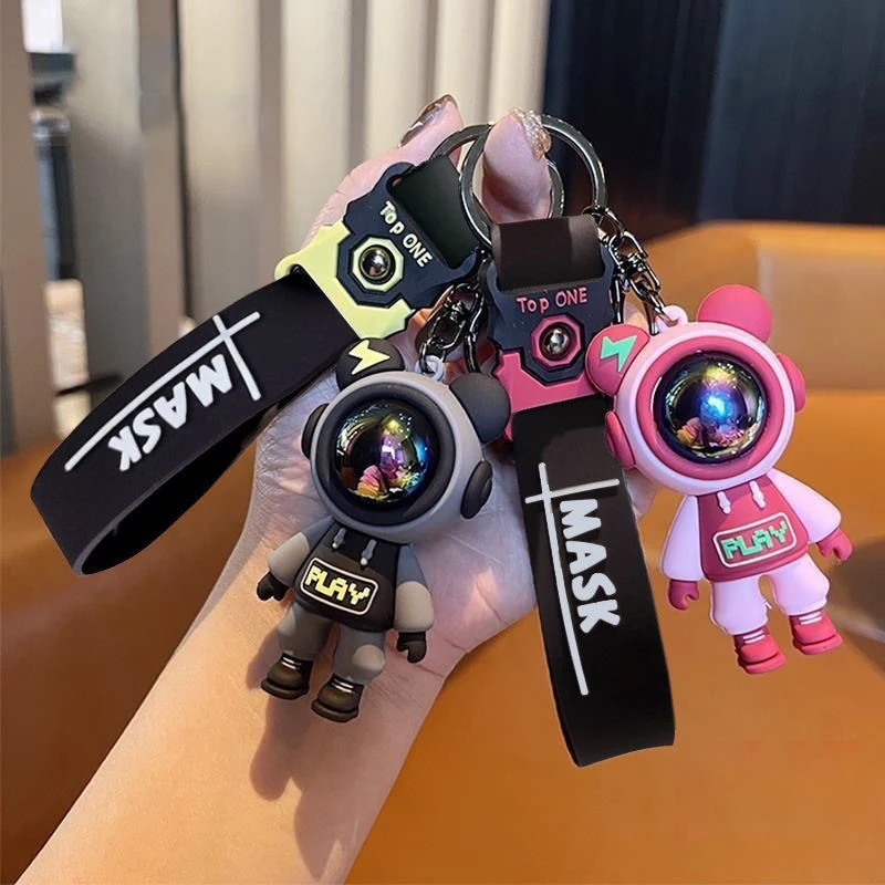 Custom Promotional Party Gift Rubber Lovely Mascot Cute 3d Keyring Key ...