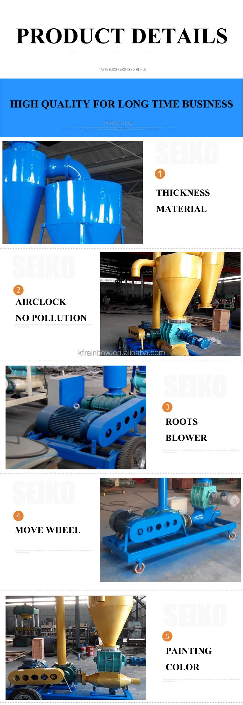 Industrial Wheat/grain Pneumatic Conveyor Vacuum Corn Loading And ...