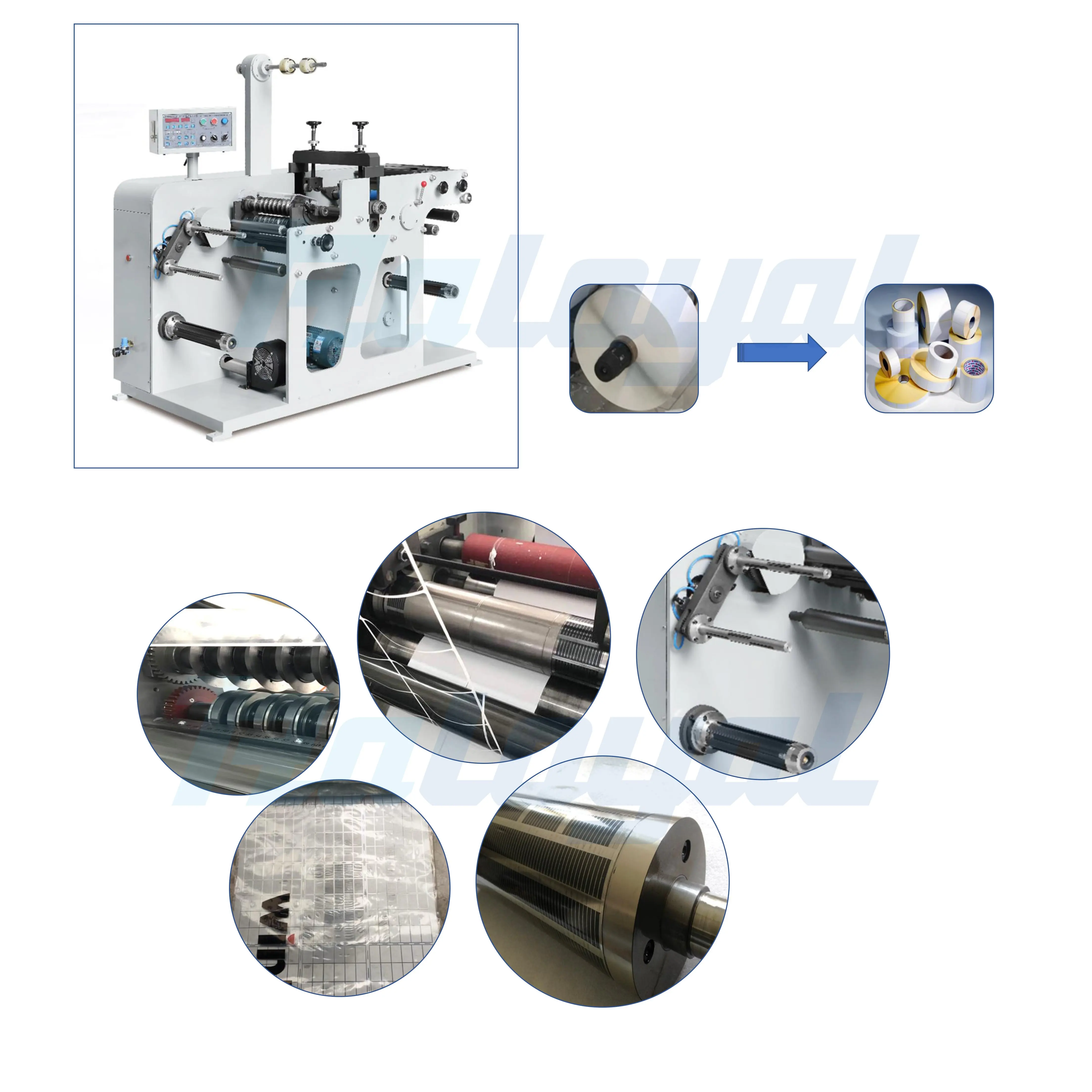 Small Label Turret Rewinder Blank Label Rotary Die Cutter - Buy Narrow ...