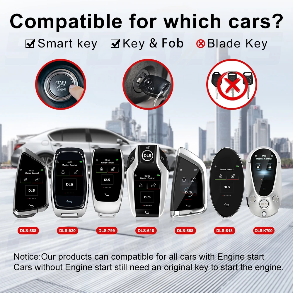 Universal Smart Key with BMW Style - LCD Touch Control