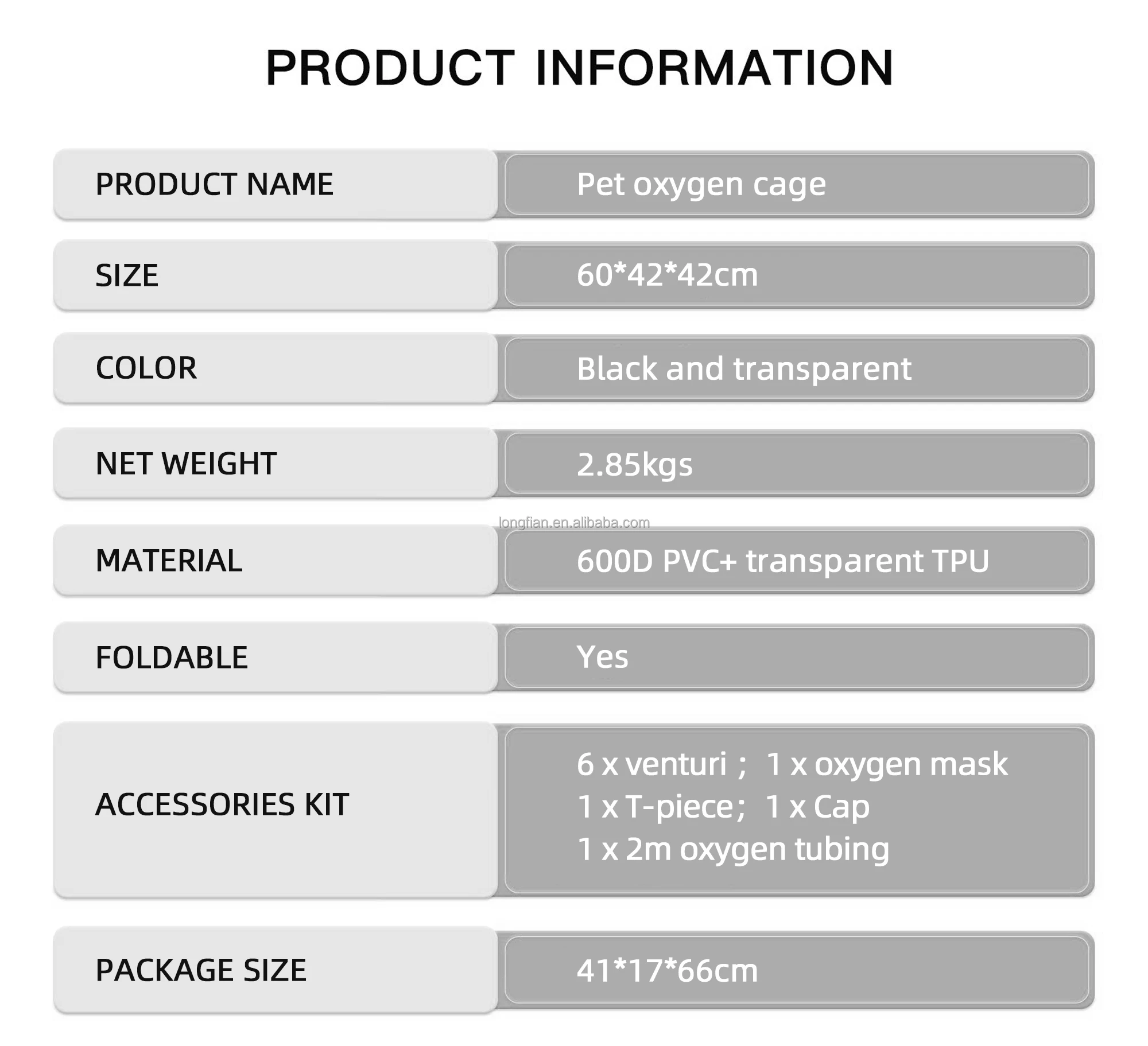 Animals Oxygen Therapy Chamber ICU Cage Small Animals Use Oxygen Cage ...