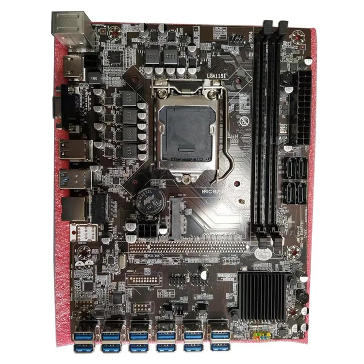 Hot Selling 12 Graphics Cards Motherboard B250c V1.0 12p 1x With Intel ...