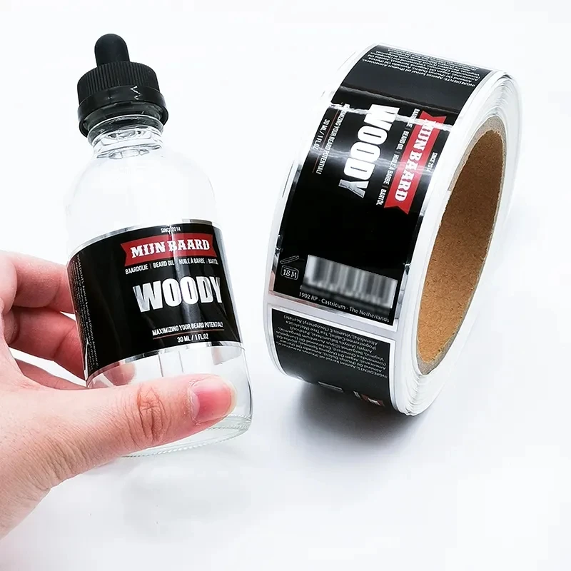 Waterproof Luxury Packaging Bottle Roll Labels for Food