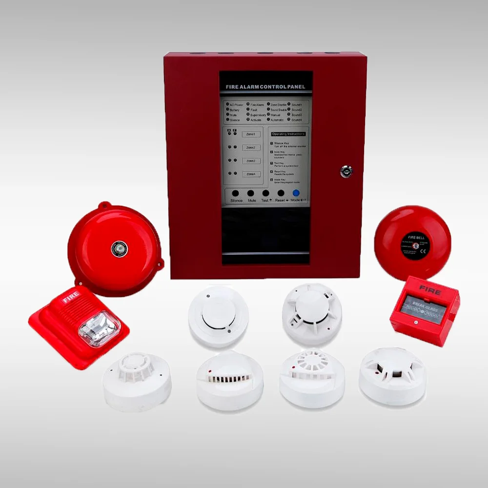 New Fire Alarm Panel System Accept 2/4 Wire Smoke Detector Fire Alarm ...