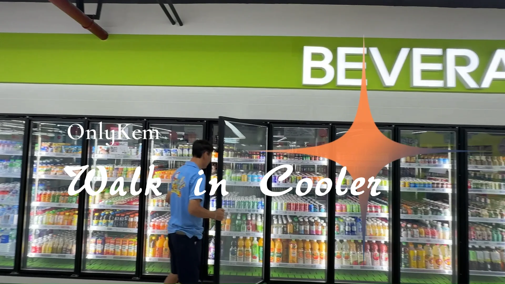 Beer Cave Glass Door Cold Room Display Walk In Cooler With Frame Shelf ...