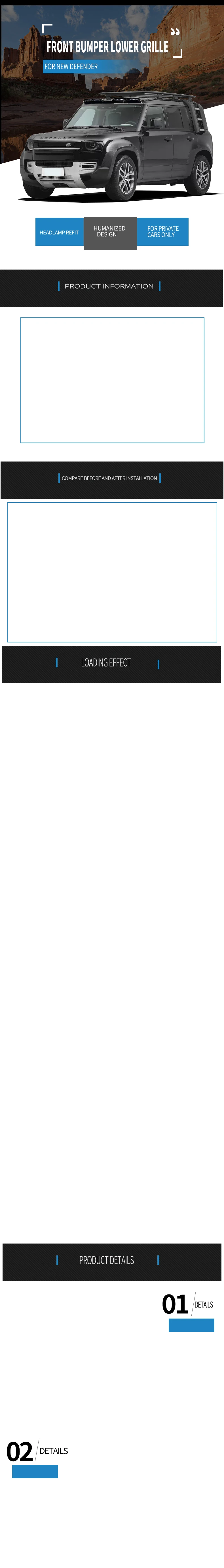 For Land Rover Defender Grille Lr129440 Front Bumper Lower Grille - Buy ...