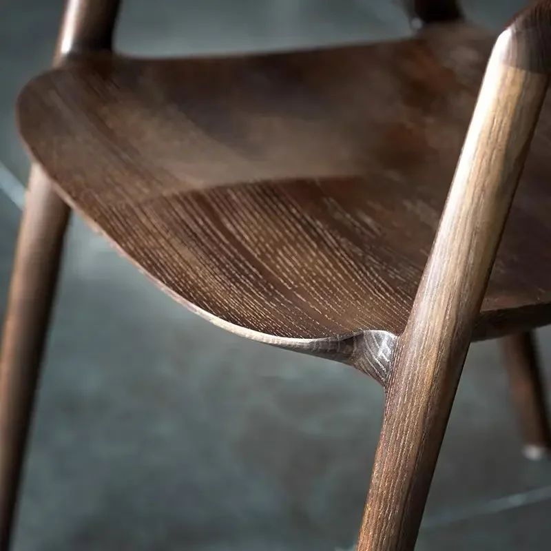 Custom Modern Walnut Color Wooden Chair Wholesale Solid Wood Chairs for ...