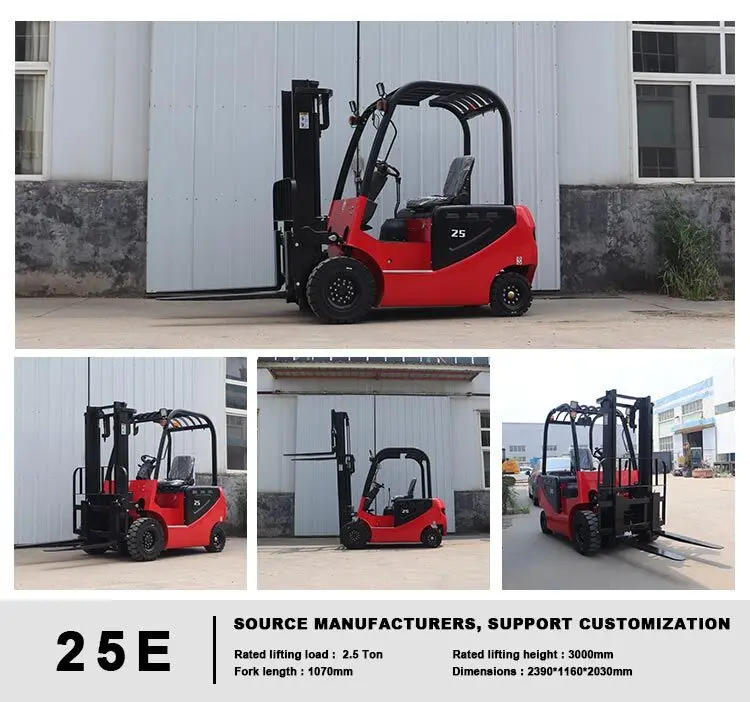 Small Electric Forklift Lifts 2.5 Tons and Lifts 3 Meters High Electric ...