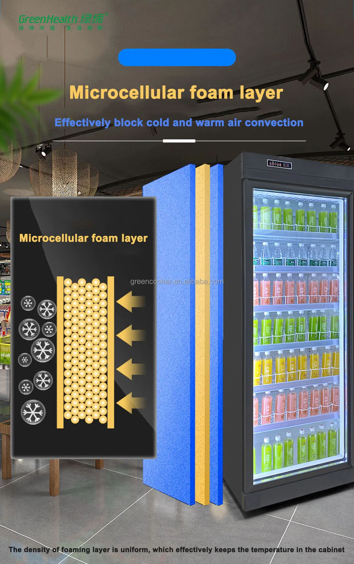 Supermarket Drink Cooler Glass Door Fridge Refrigeration Equipment Buy Supermarket Equipment