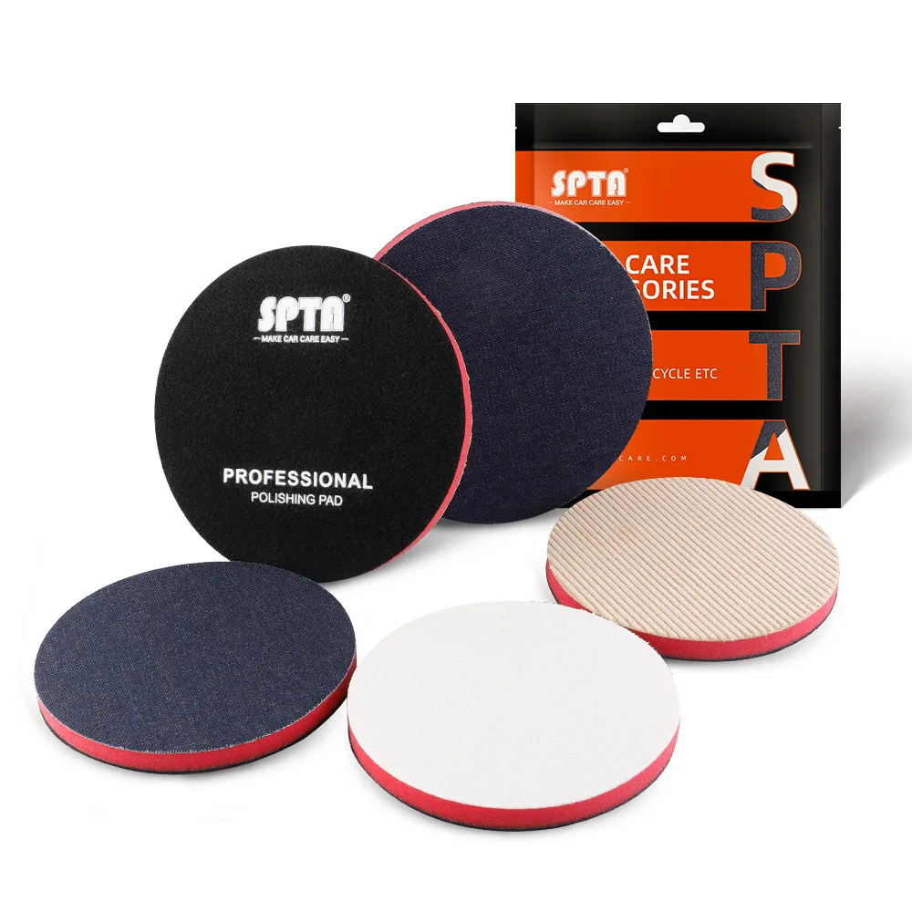 SPTA 6 inch Car Orange-peel Removal Polishing Pads Denim Pads 2000 Grit ...