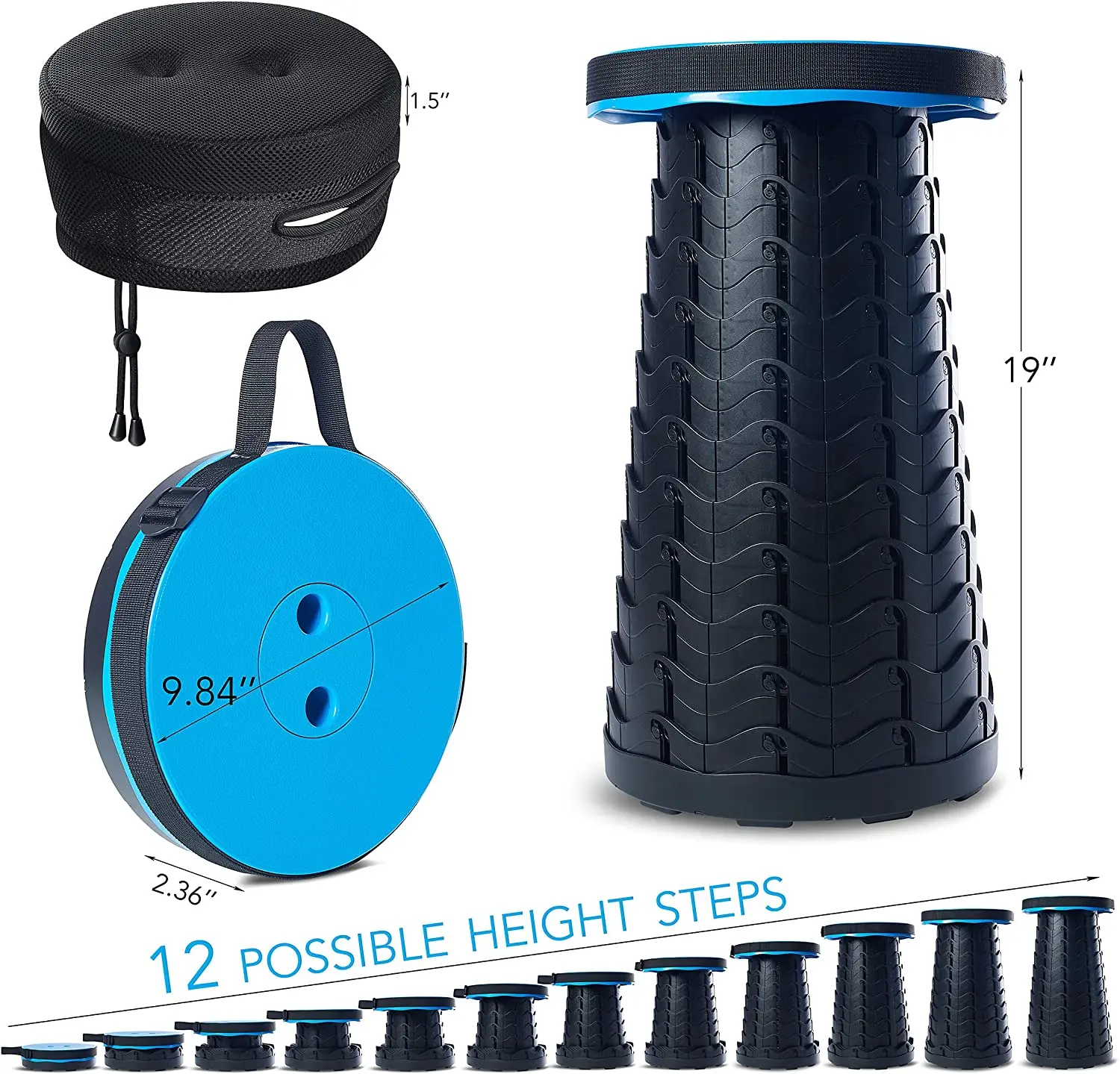 Retractable Folding Chair for Outdoor Fishing Camping