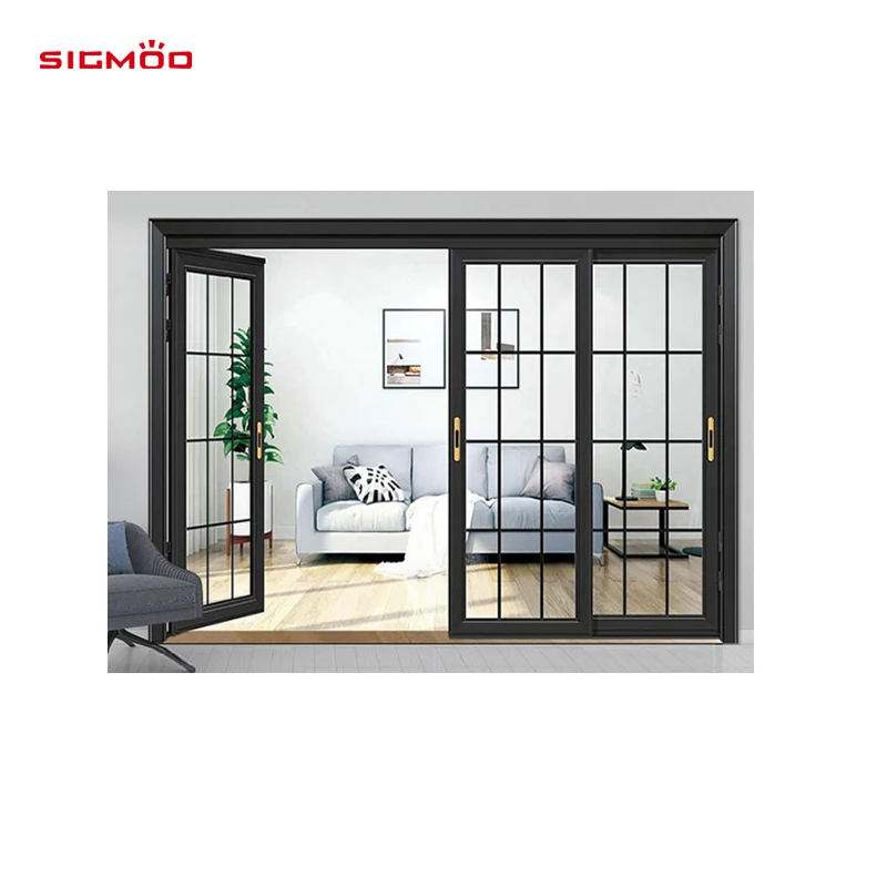 Asian Style Aluminium Double Open Sliding Swing Door for Kitchen ...