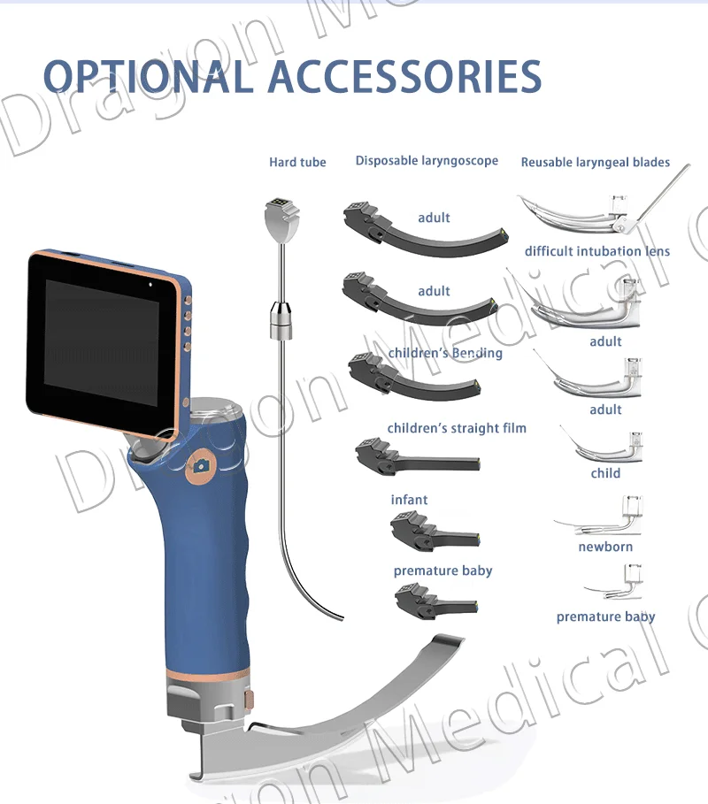 Hospital Medical Equipment Portable Video Laryngoscope Laryngeal Mirror ...