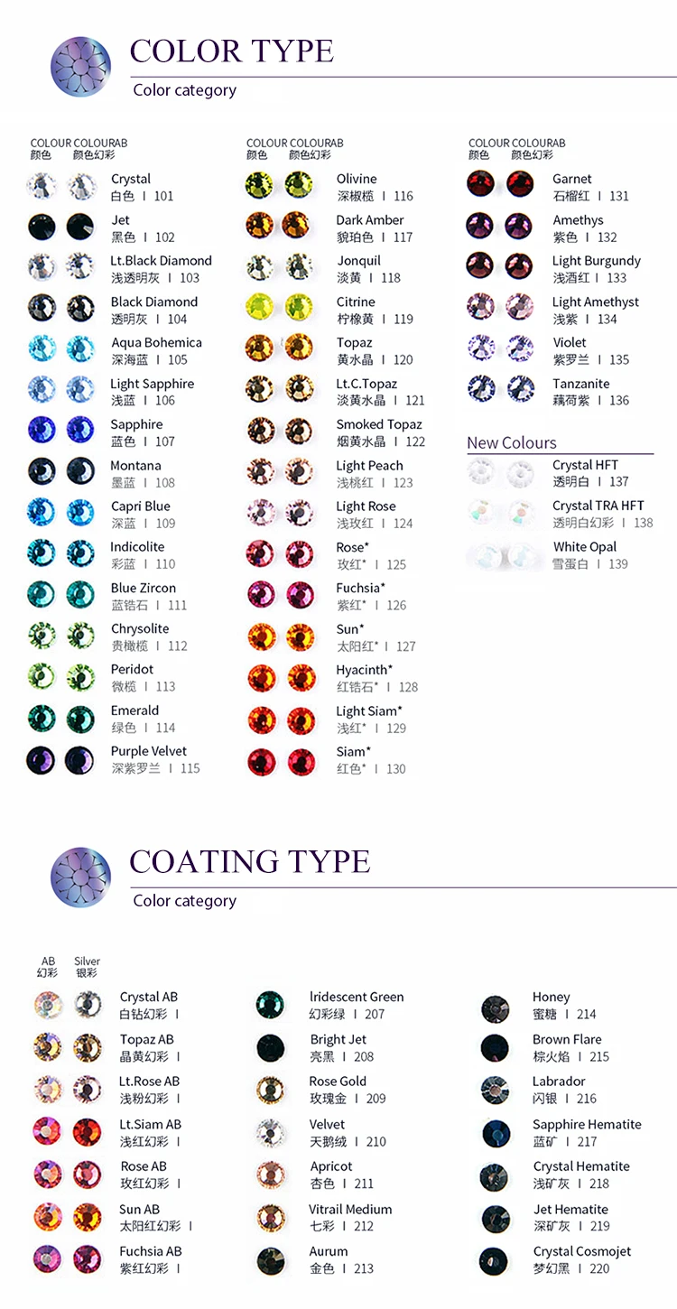 YHB Factory Supplier Hot Fix Crystal Stone Rhinestones Bulk