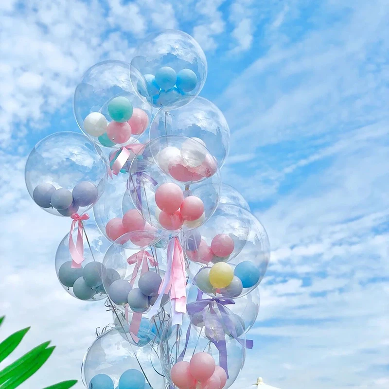 Wide Neck Transparent Bobo Balloon - Perfect for Parties