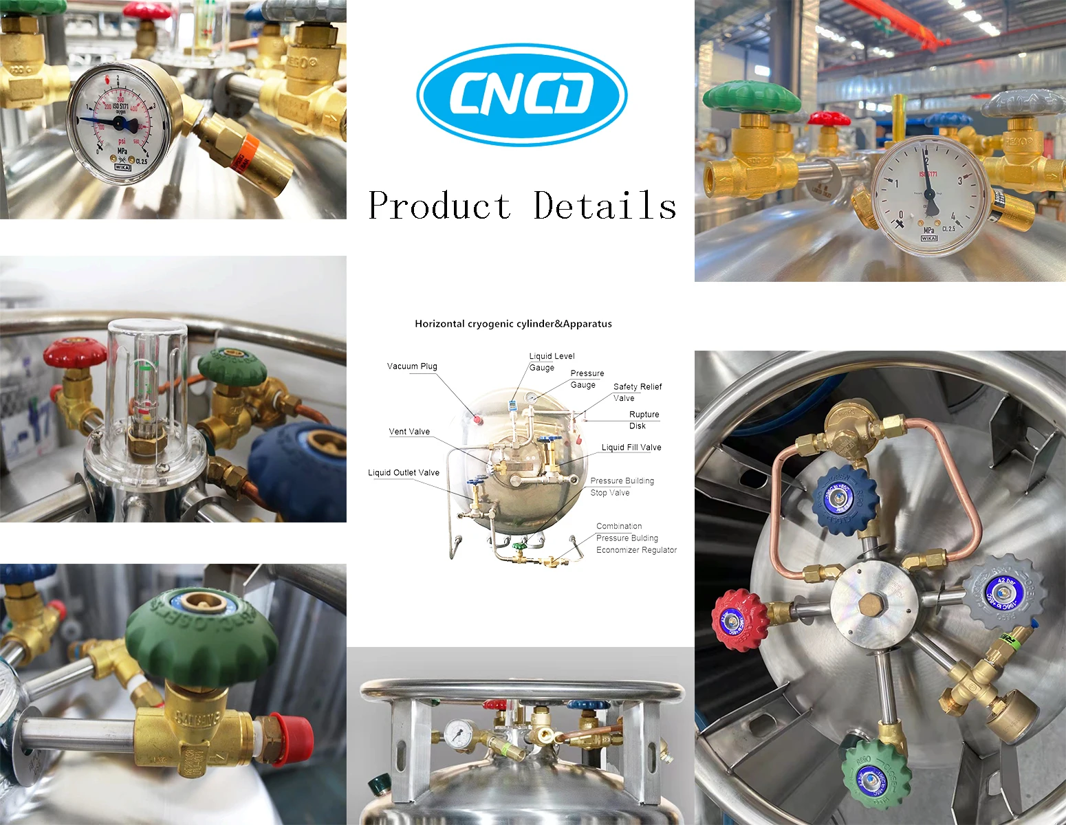 195L 20bar Cryogenic Oxygen Gas Cylinder Dewar Bottle For Medical ...