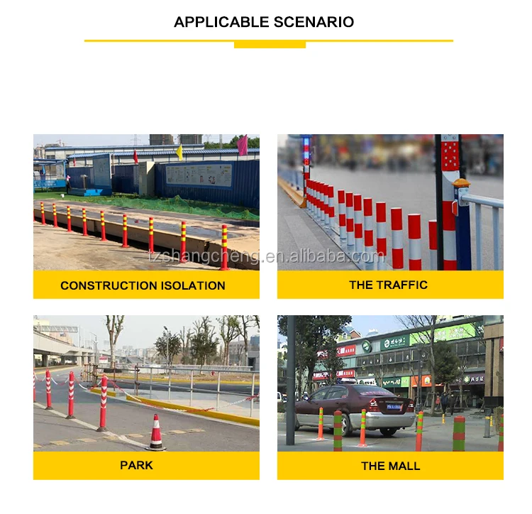 Traffic Barrier Flexible Spring Delineator Post Road Safety Barrier ...
