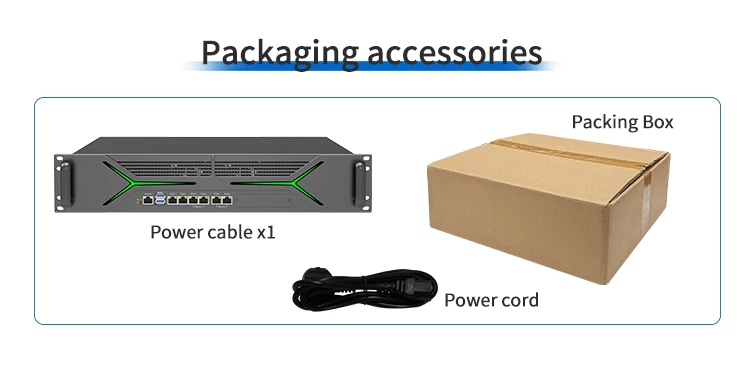 2U Server Rack Mount Case 4 SFP+ 10G 6 Lan 2*PSU 12th LGA 1700 H610 ...