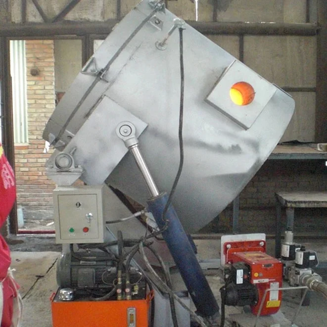 Hydraulic Tilting Gas Fired Scrap Aluminum Melting Furnace For Sale ...